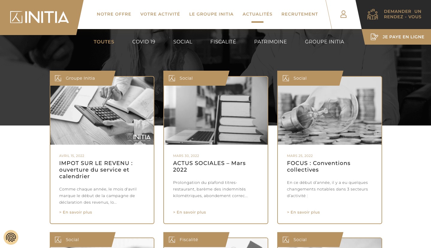 Création site internet d'expert comptable - SISMEO - agence web à Paris